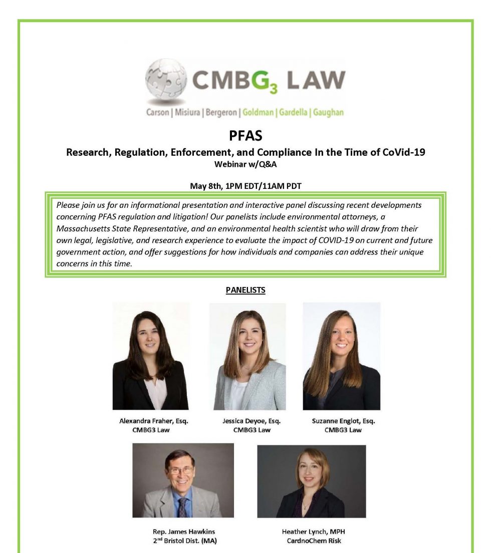 CMBG3 To Host PFAS Webinar Addressing How Covid-19 Pandemic Has ...
